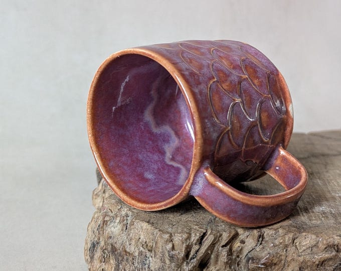 Left Handed Coffee Mug Tea Cup in Stoneware Hand Thrown Ceramic Pottery ...