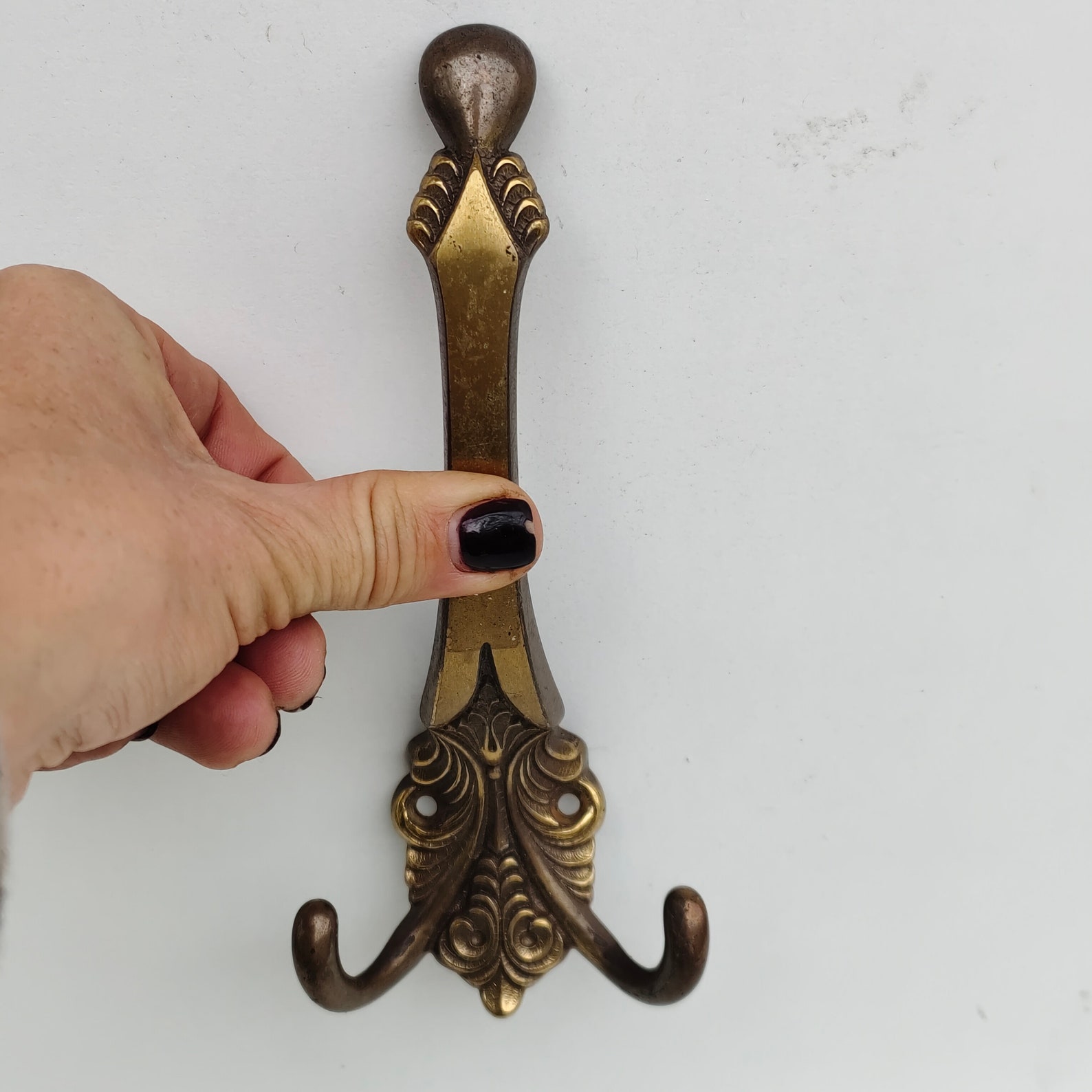 Vintage Brass Coat Hooks Victorian Coat Rack , Set of 3 - Etsy