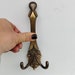 Vintage Brass Coat Hooks Victorian Coat Rack , Set of 3 - Etsy