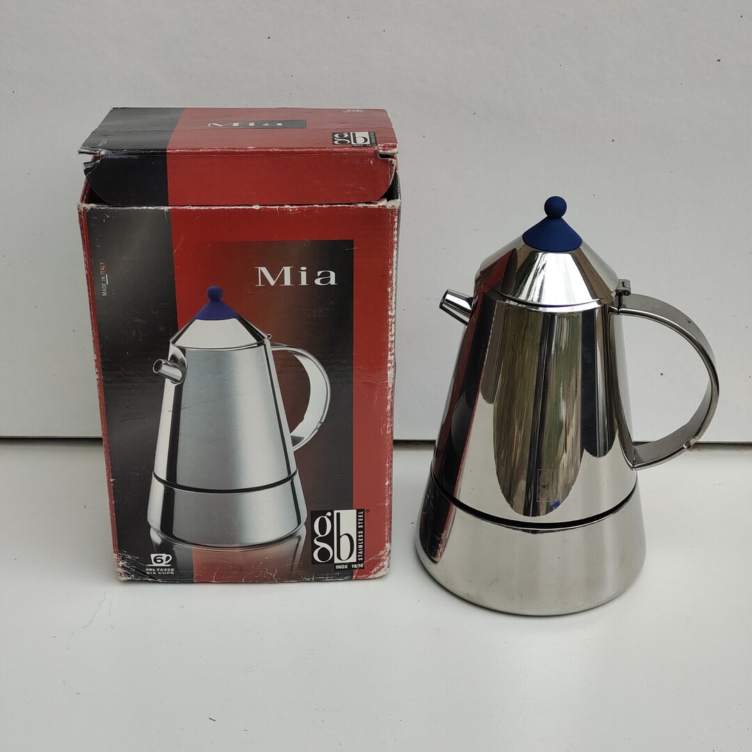 Large Moka Pot Steel Coffee Maker MIA Guido Bergna GB for 6 Cups - Etsy