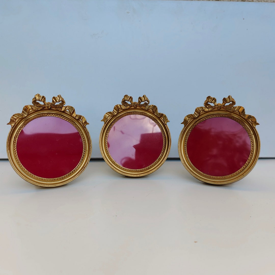 Vintage Resin Round Photo Frames Ornate Tabletop Italian Frames - Etsy