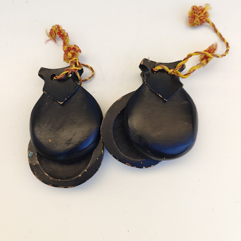 Wooden Hand- Painted Castanets Flamenco Dancer - Etsy