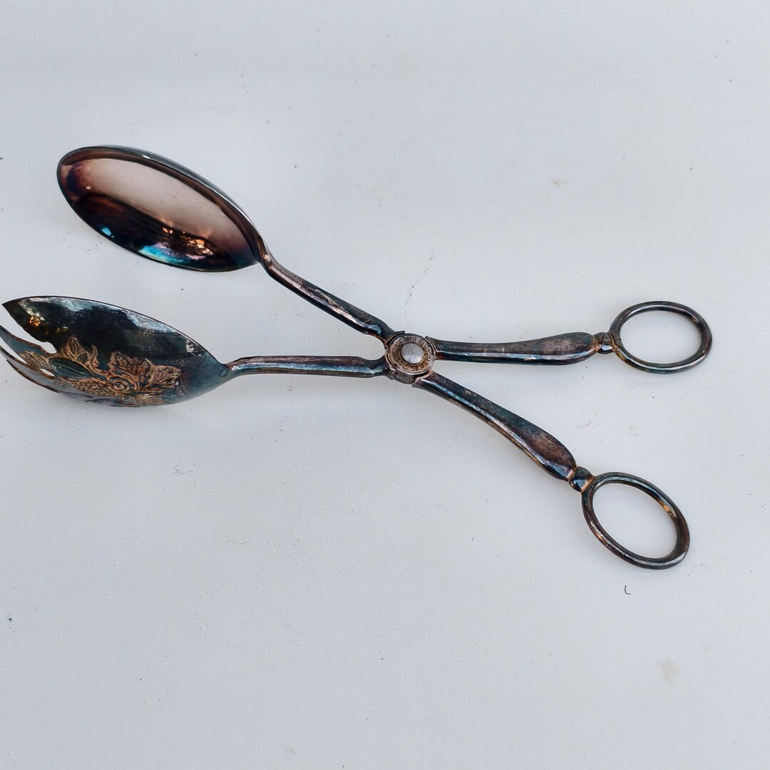 Vintage Silver Plated Cake Serving Tongs Ornate Pastry Scissor Tongs - Etsy