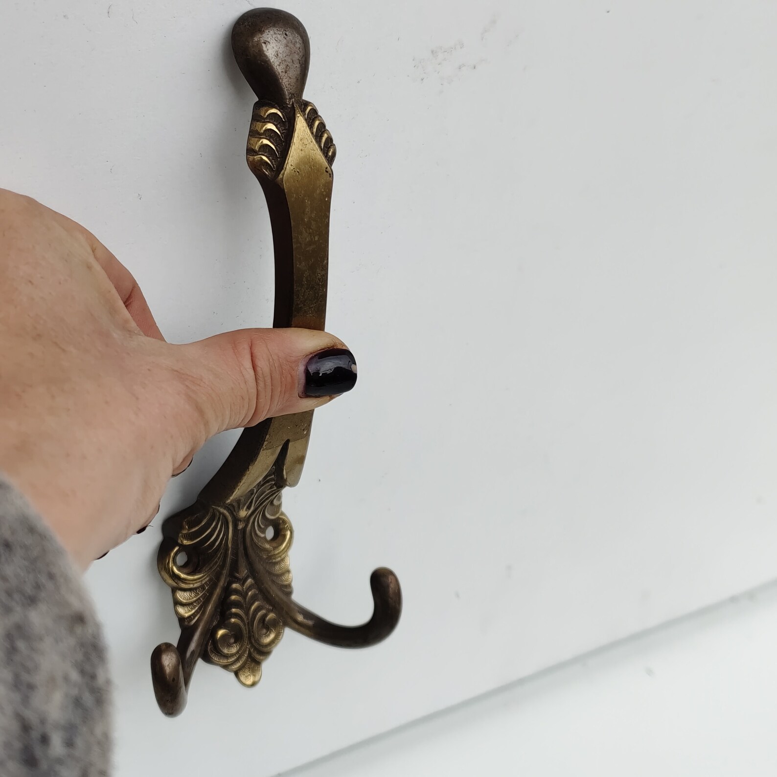 Vintage Brass Coat Hooks Victorian Coat Rack , Set of 3 - Etsy