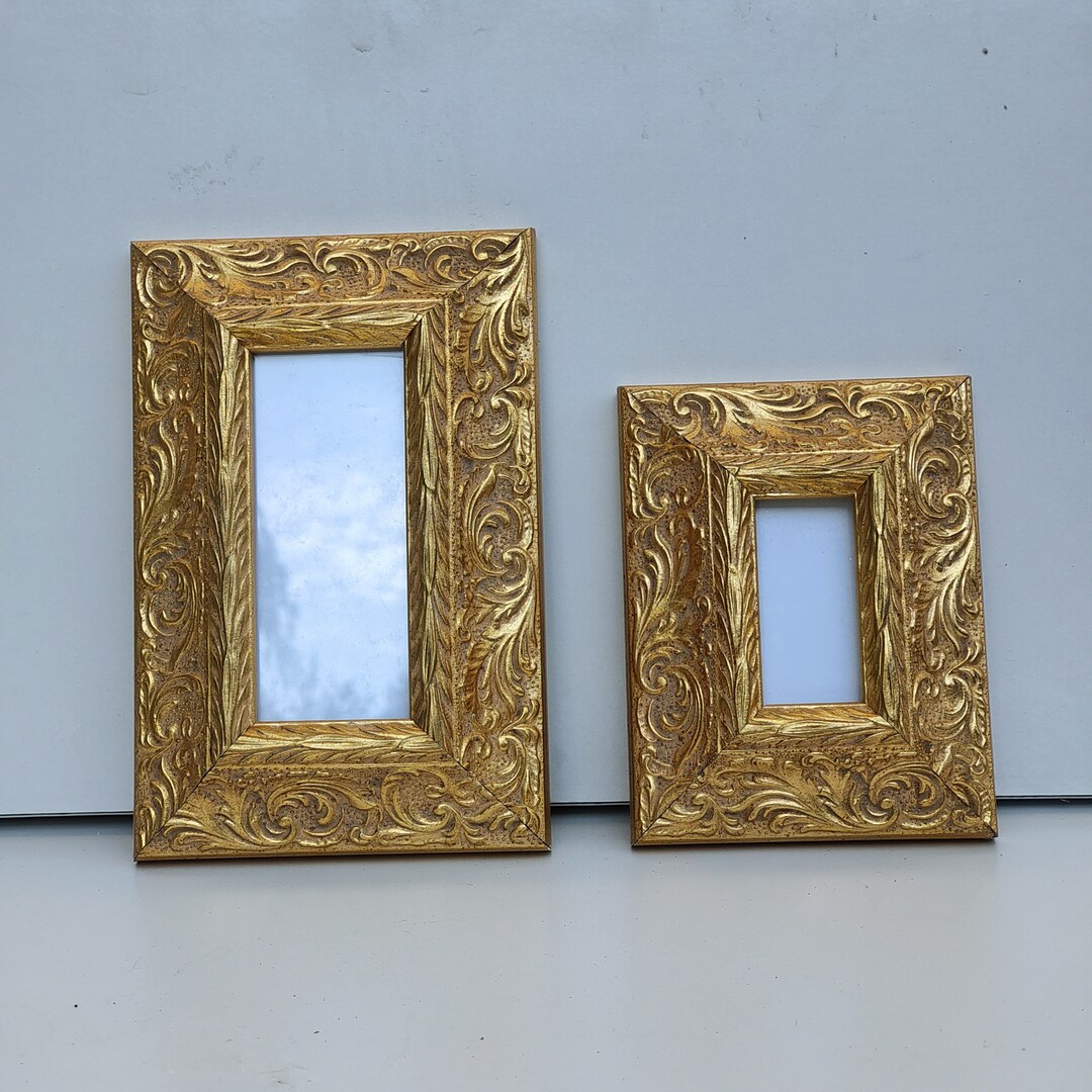 Vintage Wooden Photo Frames Ornate Tiny Picture Frames - Etsy