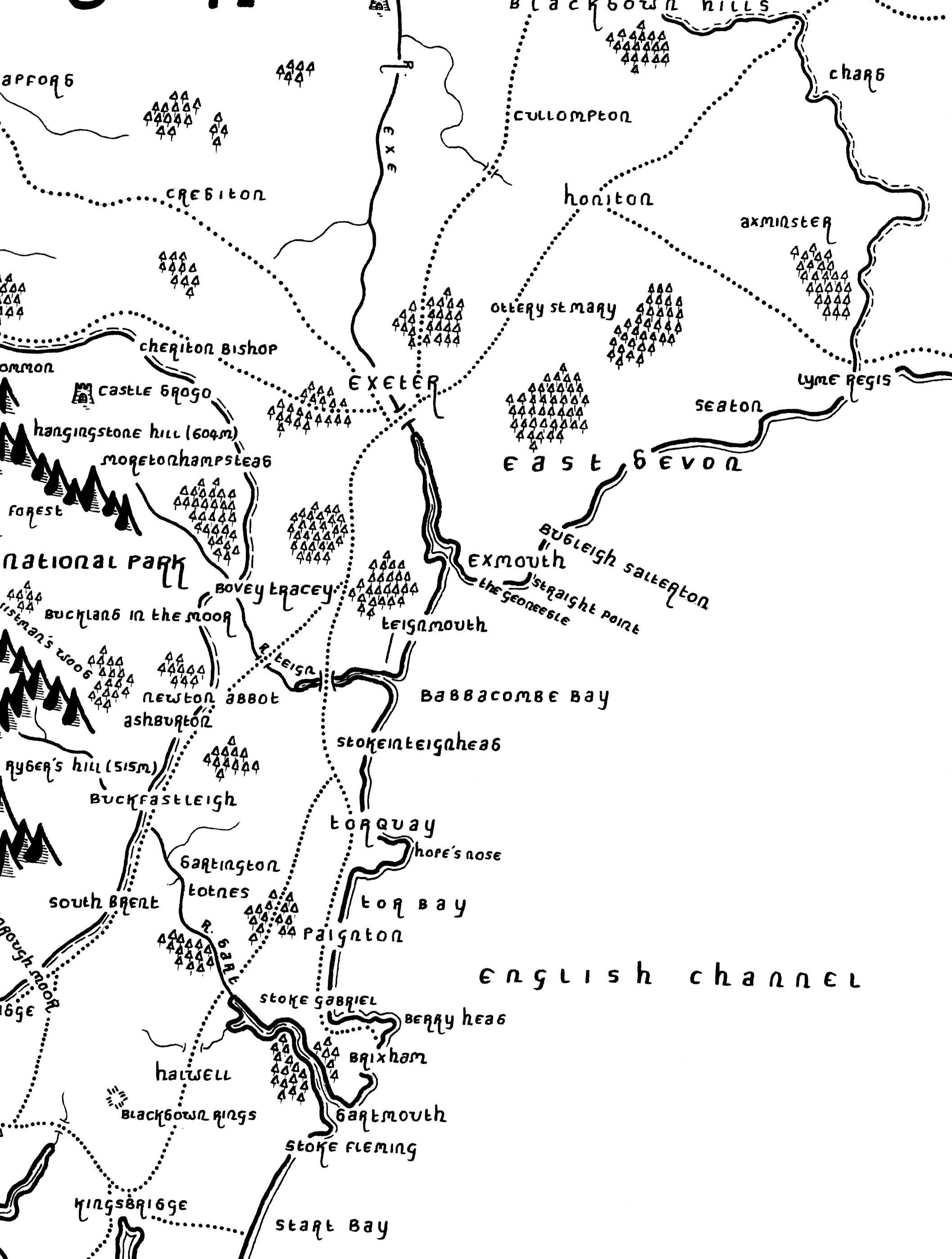 DEVON County Map Print County Map Minimalist Map Art - Etsy UK