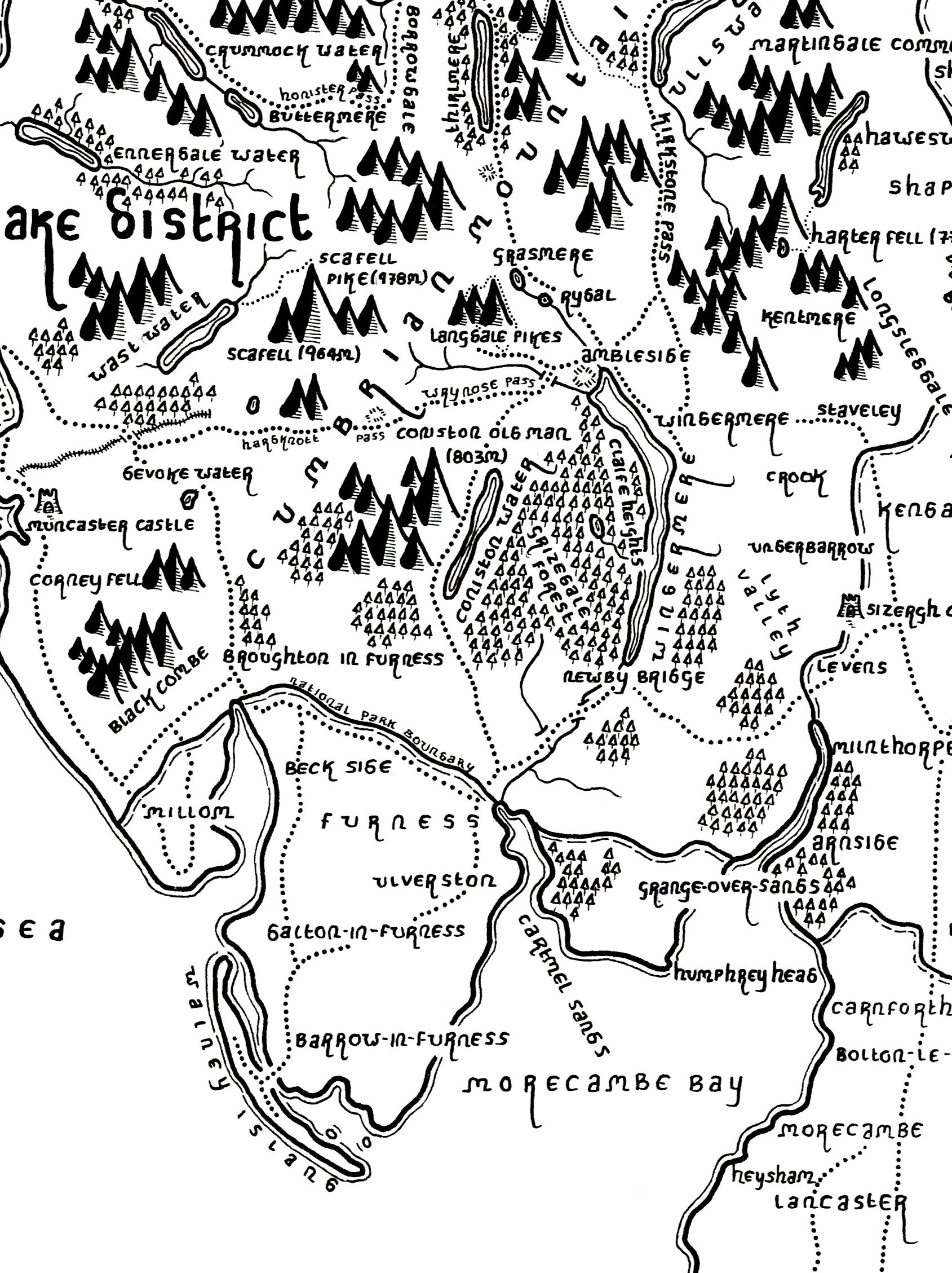 CUMBRIA Map Print County Map Minimalist Map Art Wall Art - Etsy UK