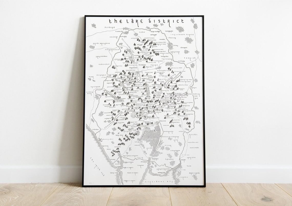 THE WAINWRIGHTS Map Print National Park Map Minimalist Map - Etsy