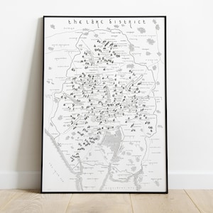 THE WAINWRIGHTS Map Print | National Park Map | Minimalist Map Art ...