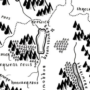 LAKELAND 100 Map Print | Ultramarathon Map | Minimalist Map Art | Wall ...