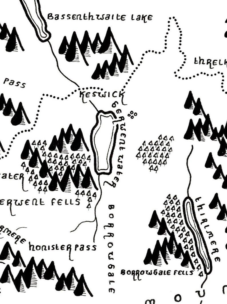 LAKELAND 100 Map Print | Ultramarathon Map | Minimalist Map Art | Wall ...