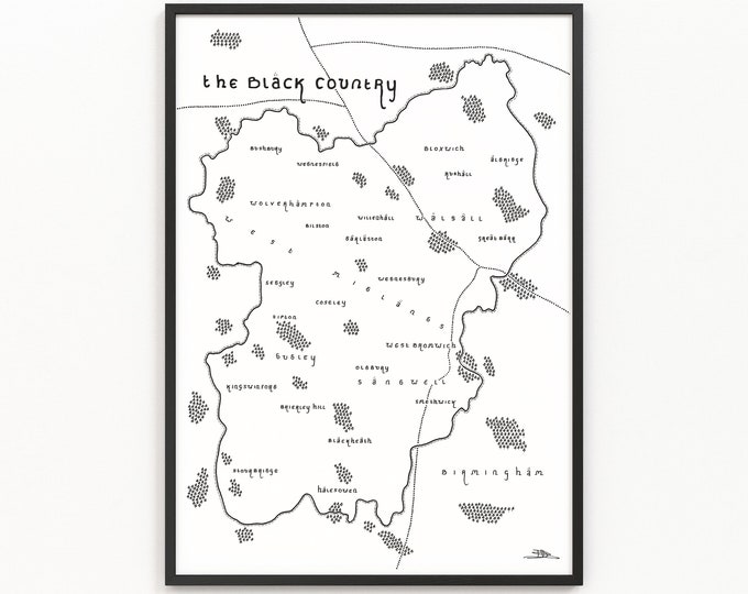 Art Print the Heart of the Black Country Tourist Poster. Vintage Dudley ...