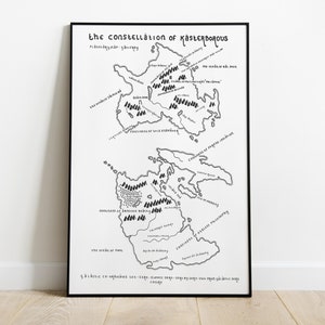 GALLIFREY (dr Who) Map Print | Fictional Map | Minimalist Map Art ...