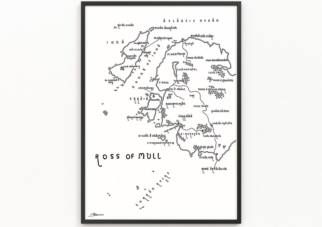 ROSS OF MULL Map Print | Minimalist Map Art | Wall Art | Art Print - Etsy