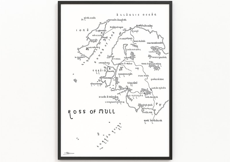 ROSS OF MULL Map Print | Minimalist Map Art | Wall Art | Art Print - Etsy