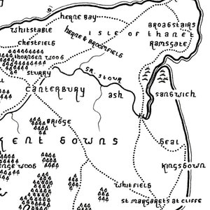 KENT County Map Print | County Map | Minimalist Map Art | Wall Art ...