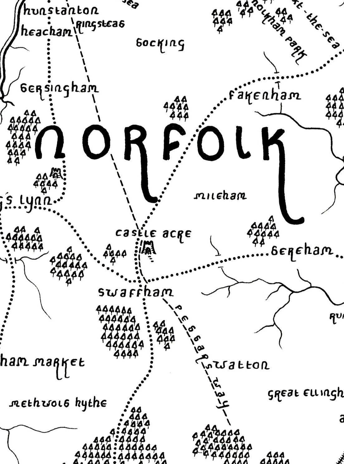 NORFOLK Map Print County Map Minimalist Map Art Wall Art - Etsy UK