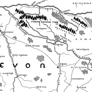 DEVON County Map Print | County Map | Minimalist Map Art | Wall Art ...