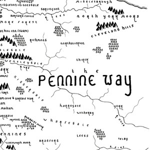 THE PENNINE WAY Map Print | Trail Map | Minimalist Map Art | Wall Art ...