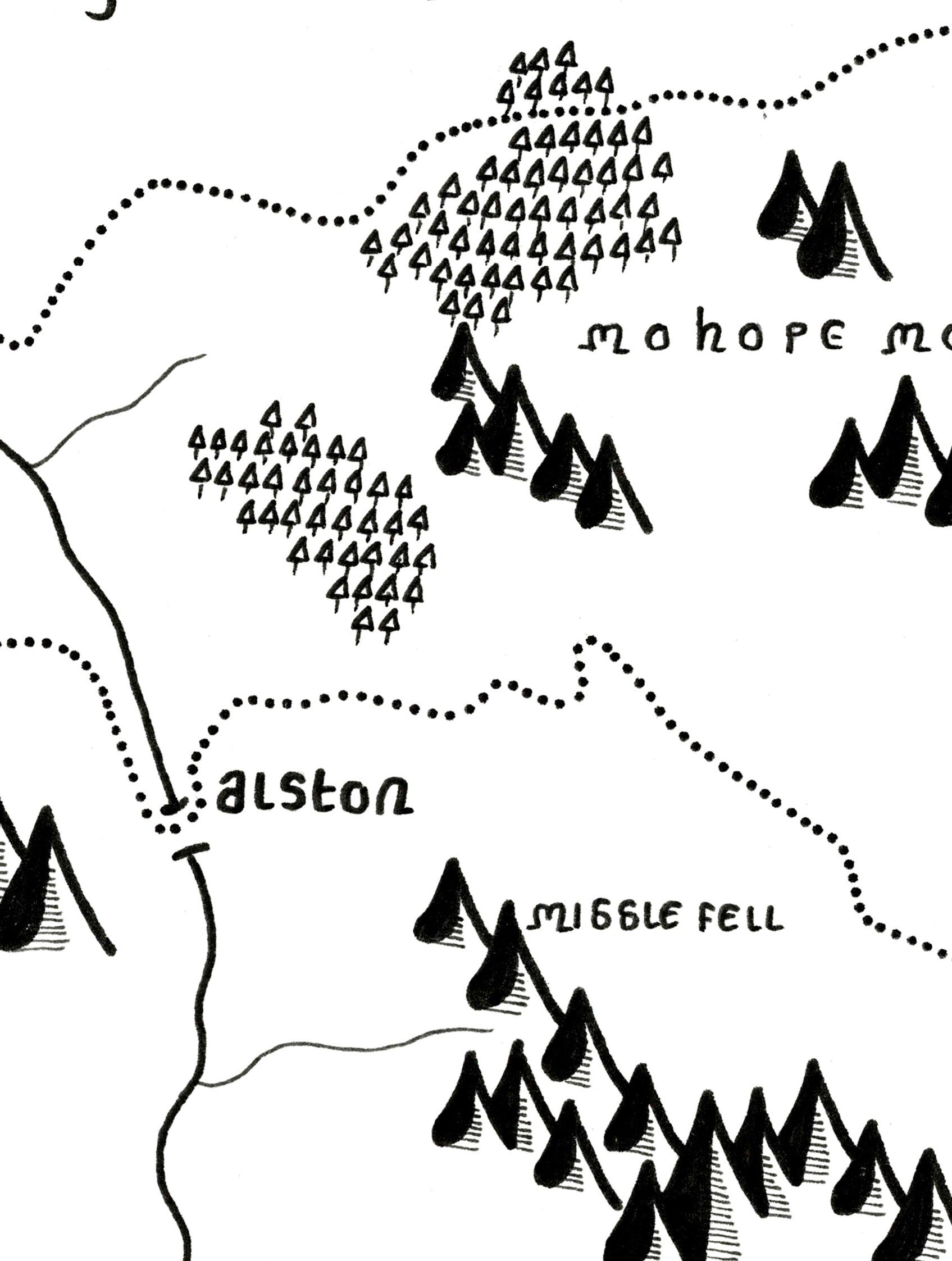 ISAAC'S TEA TRAIL Map Print | Trail Map | Minimalist Map Art | Wall Art ...