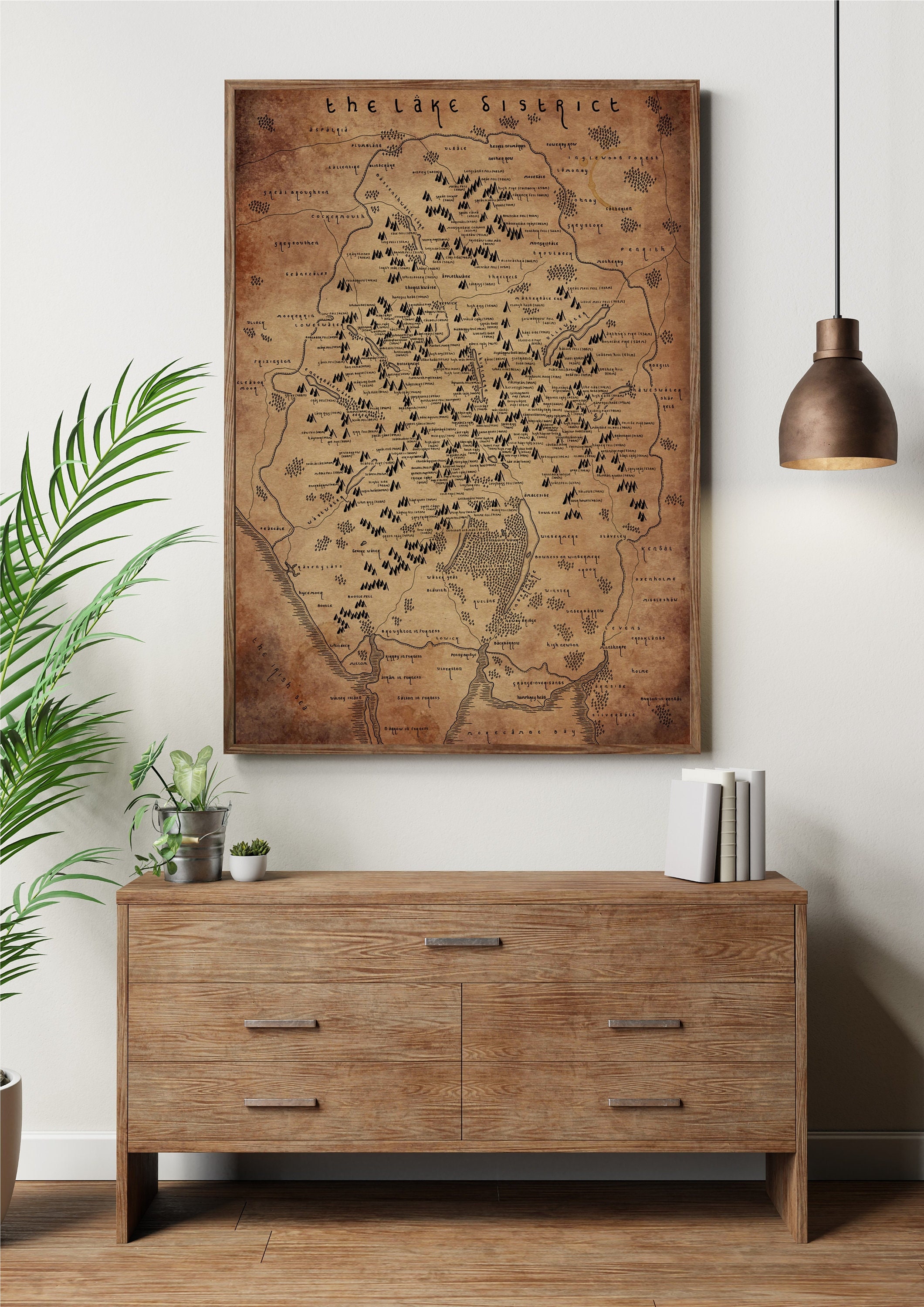 THE WAINWRIGHTS Map Print | Mountain Map | Minimalist Map Art | Wall ...