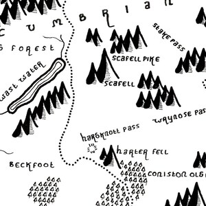 LAKELAND 100 Map Print | Ultramarathon Map | Minimalist Map Art | Wall ...