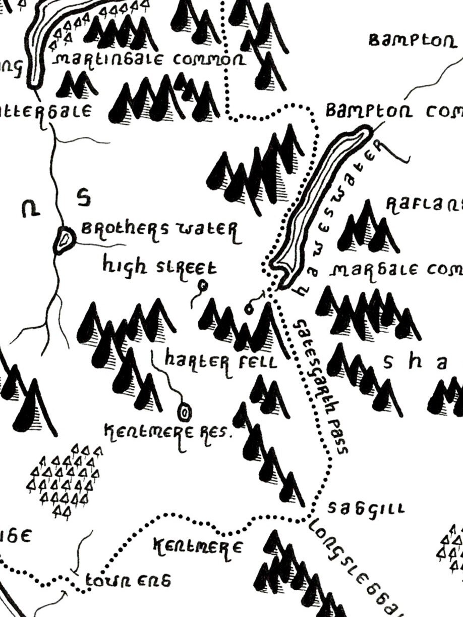LAKELAND 100 Map Print | Ultramarathon Map | Minimalist Map Art | Wall ...