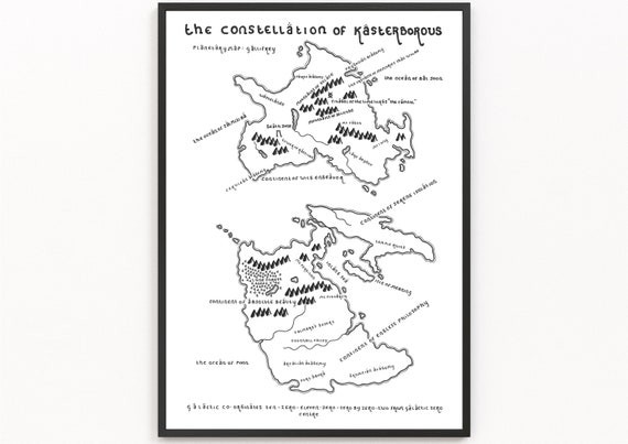 GALLIFREY dr Who Map Print Fictional Map Minimalist Map - Etsy
