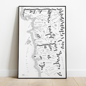 THE WITCHER Map Print | Fictional Map | Minimalist Map Art | Wall Art ...