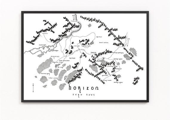 HORIZON: ZERO DAWN Map Print Game Map Minimalist Map Art - Etsy