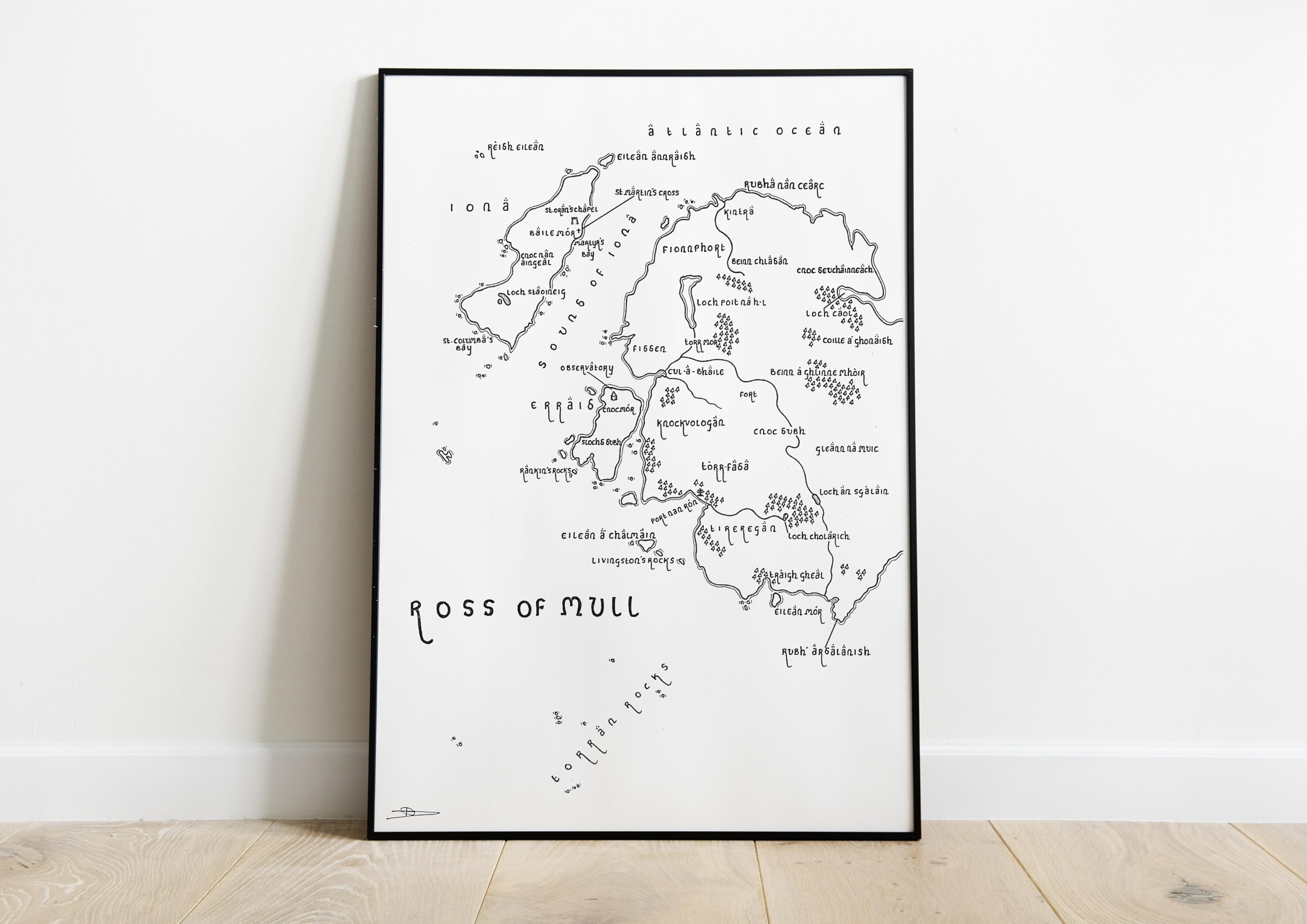 ROSS OF MULL Map Print Minimalist Map Art Wall Art Art | Etsy