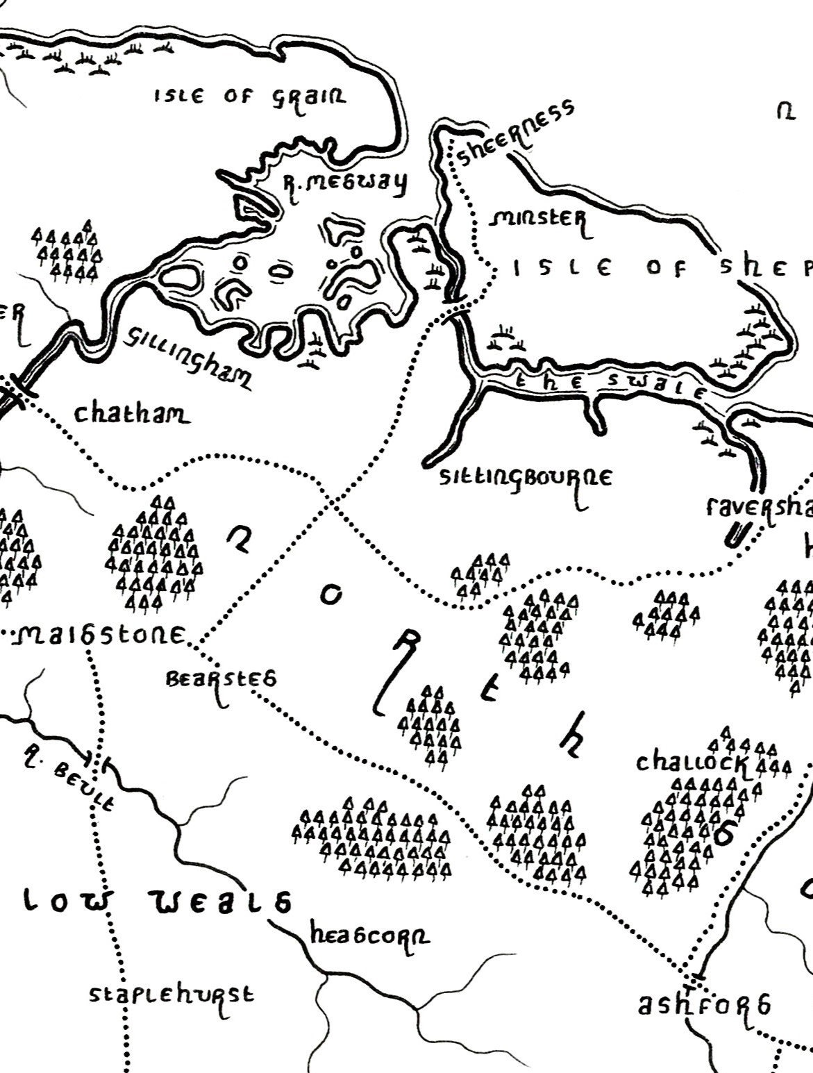 KENT County Map Print County Map Minimalist Map Art Wall - Etsy UK