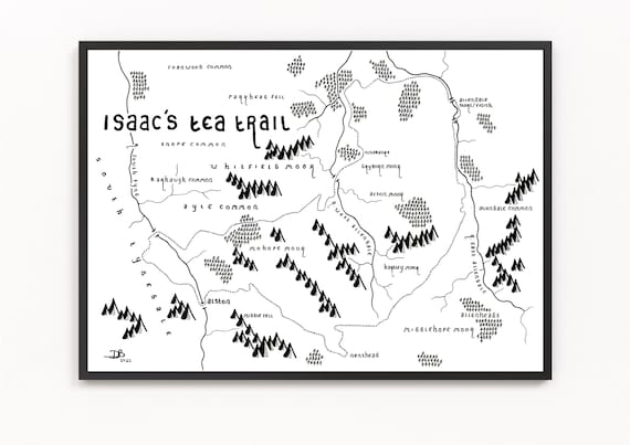 ISAAC'S TEA TRAIL Map Print Trail Map Minimalist Map - Etsy