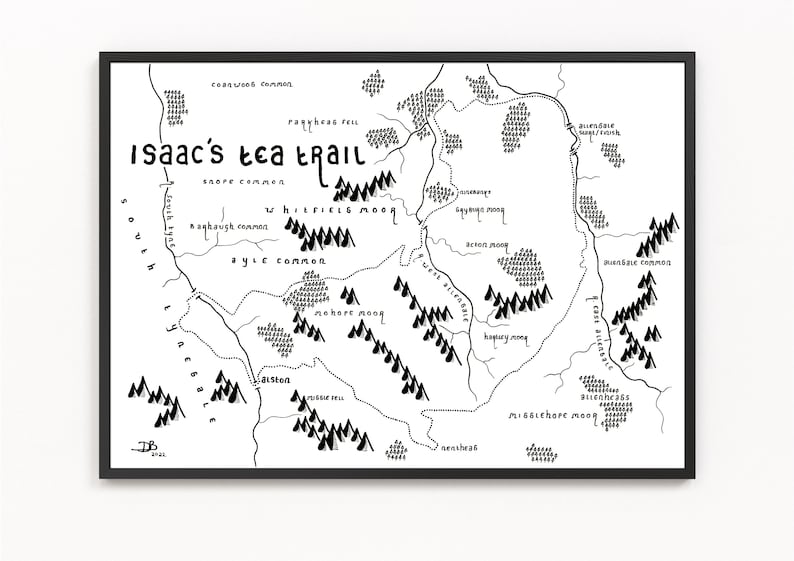 ISAAC'S TEA TRAIL Map Print Trail Map Minimalist Map - Etsy
