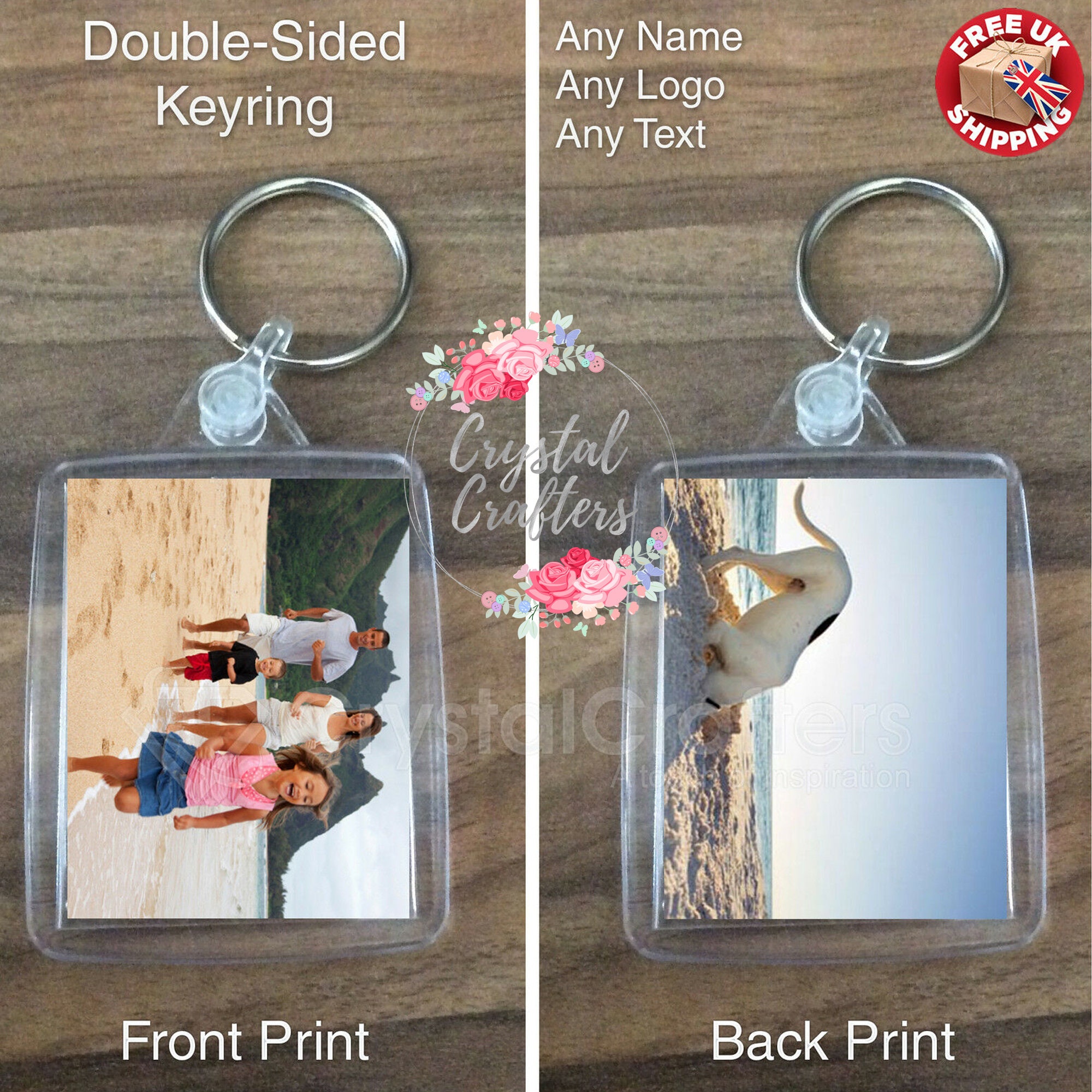 Personalised Custom Printed Photo Keyring Key Chain Fob 35mm X - Etsy UK
