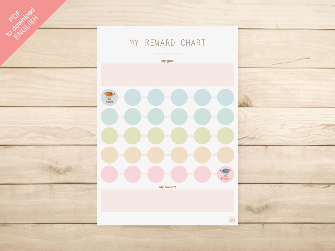 PDF PRINTABLE ENGLISH - "my Reward Chart" Animals (child Organization ...
