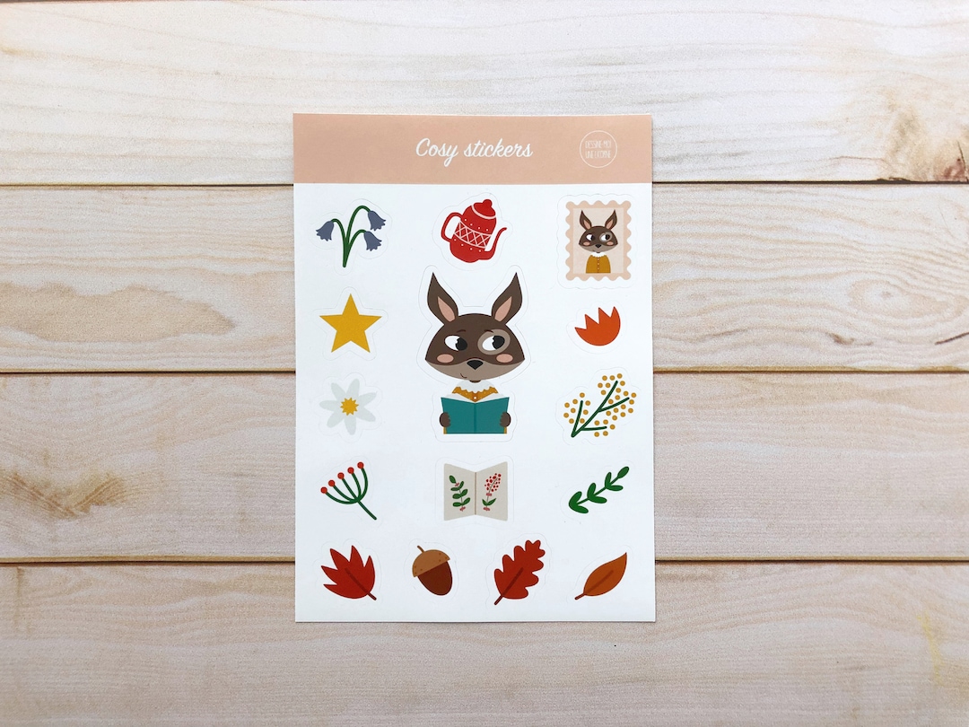 A6 STICKERS BOARD cosy Rabbit Book baby Room, Birth Gift, Birthday ...