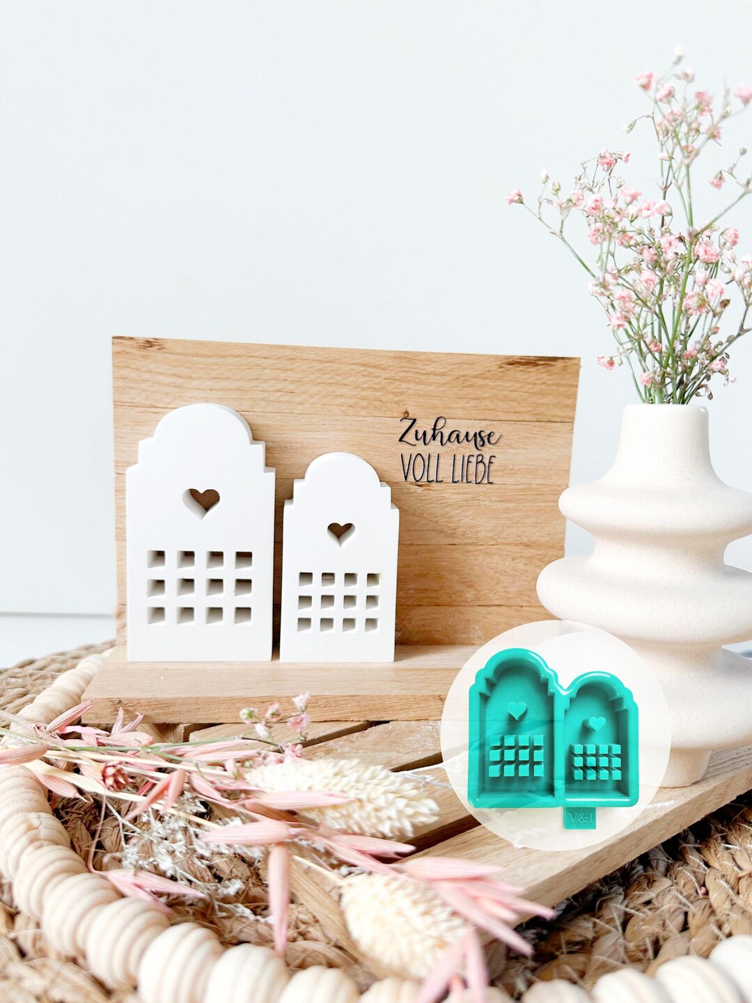 SILICONE MOLD - Dutch House 2-piece - Spring - Casting Mold - Mold ...