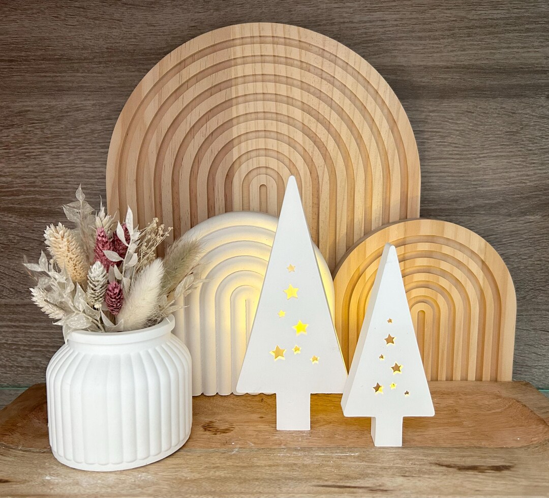 SILICONE MOLD - Christmas Tree With Stars - LARGE - for Light Globes ...