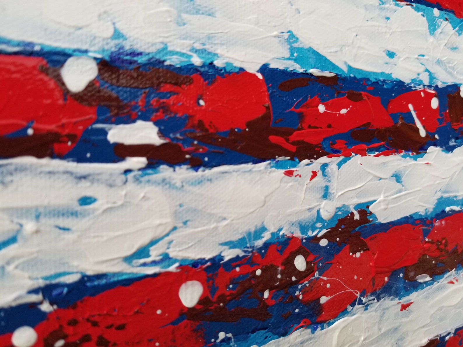 American Flag USA Original Abstract Painting on Canvas, 16x20 - Etsy