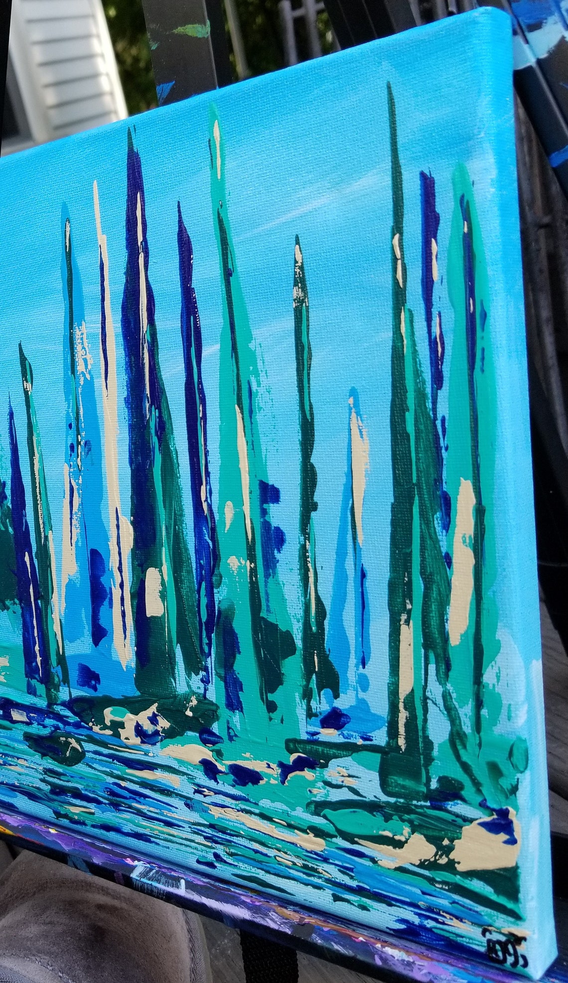 Sail Away Series 004: Original Abstract Sailboat Painting | Etsy