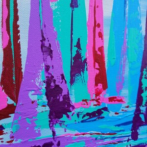 Sail Away Series 002: Original Abstract Acrylic Sailboat Painting on ...