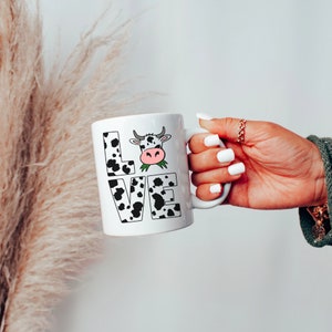 Cow Mug, Cow Cup, Cow Print Cup, Cow Print Gifts, Cow Lovey, Cow Lover ...
