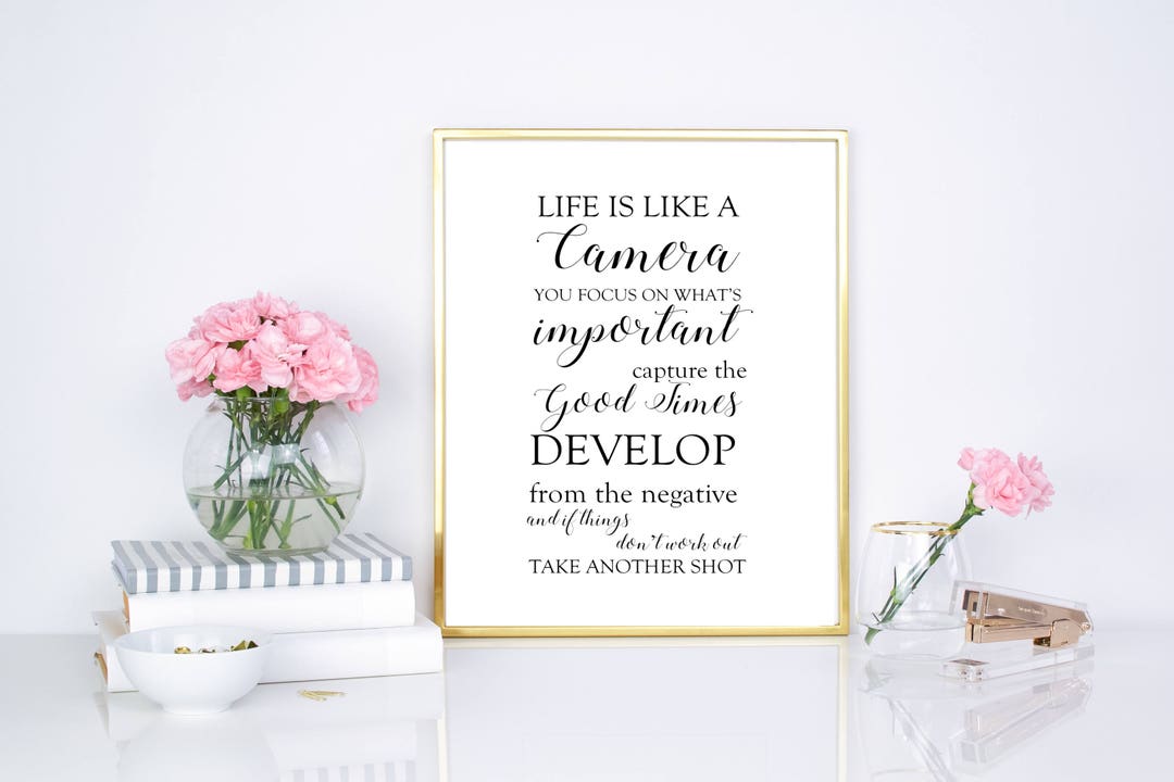 Digital Download Printable Art Camera Quote Wall Decor Home Decor ...