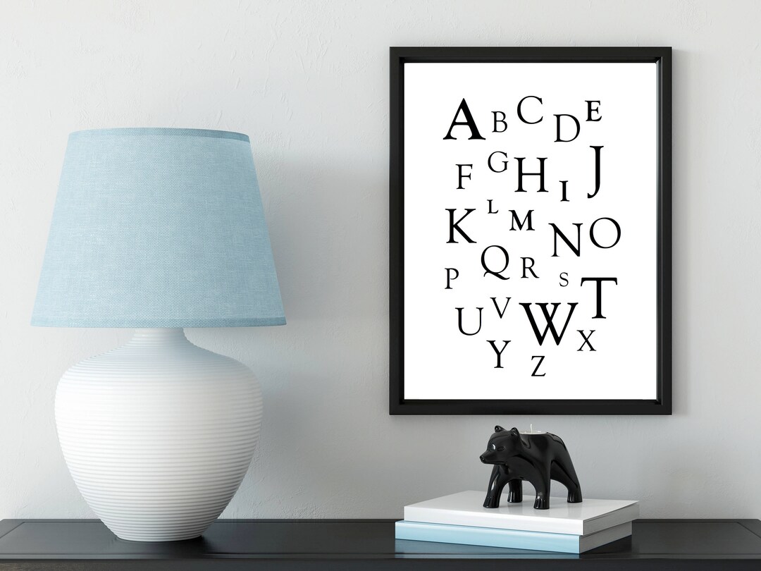 Alphabet Prints Digital Download Nursery Decor Wall Art Home Decor ...