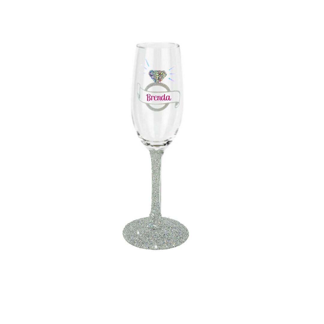 Personalized Bride to Be Glass, Personalized Bride Glass, Wedding Ring ...