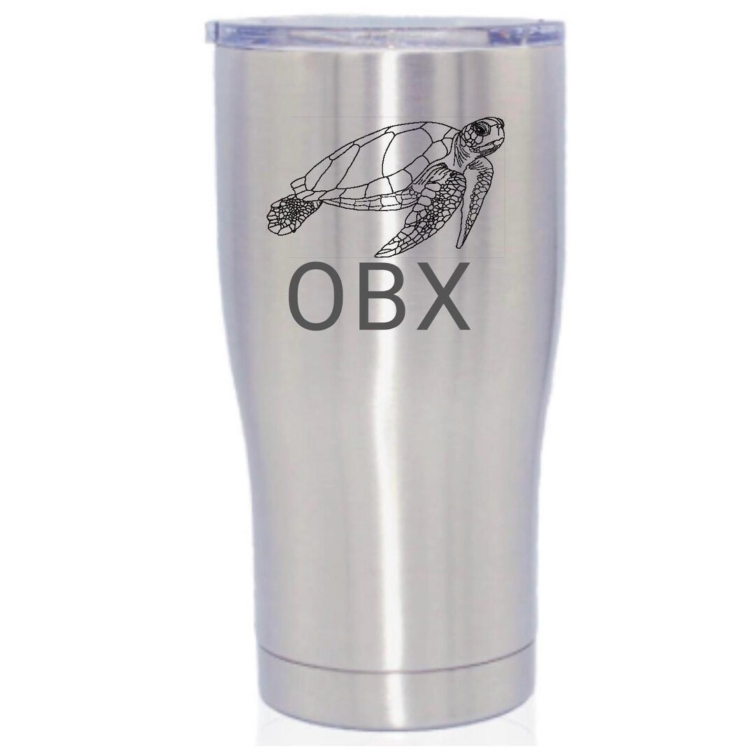 OBX Sea Turtle – 20oz Laser Engraved Stainless Steel Modern Curve ...