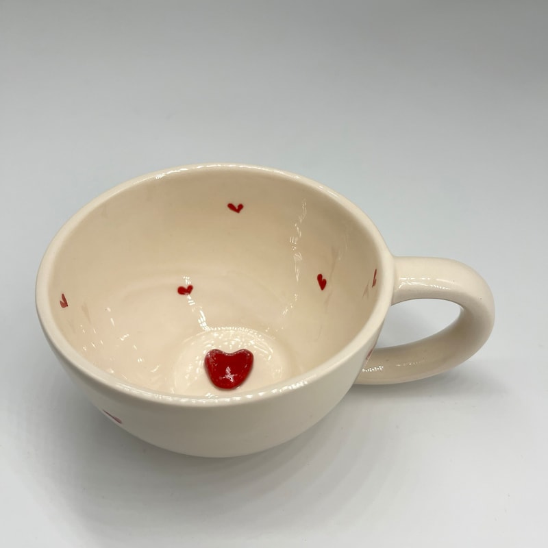 Red Heart Mug - Etsy