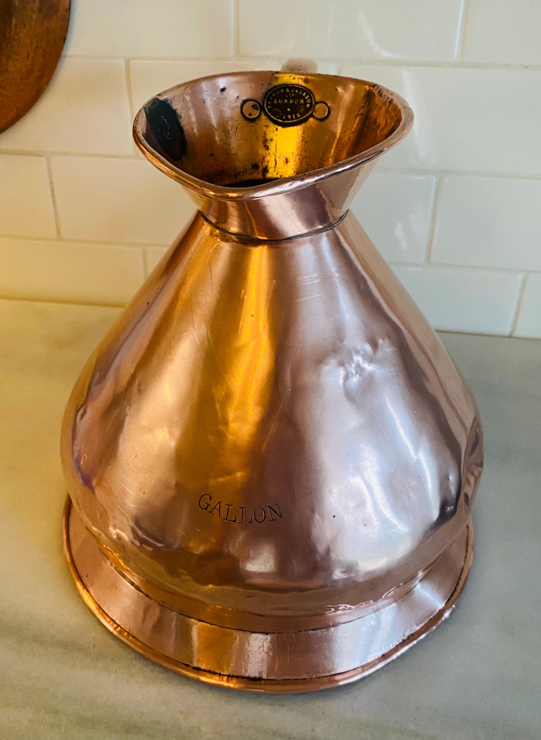 Antique Farrow and Jackson Copper Jug - Etsy