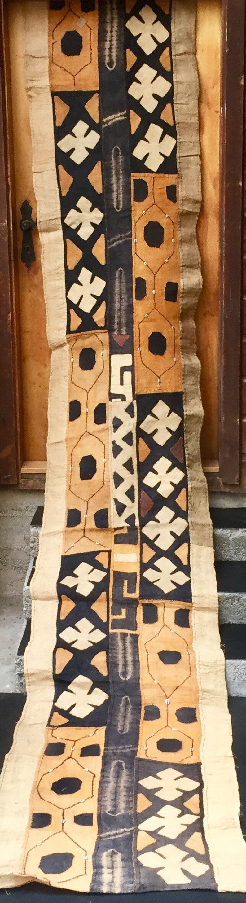 Long Kuba Cloth // Congo // Raffia // Vintage African Textile - Etsy